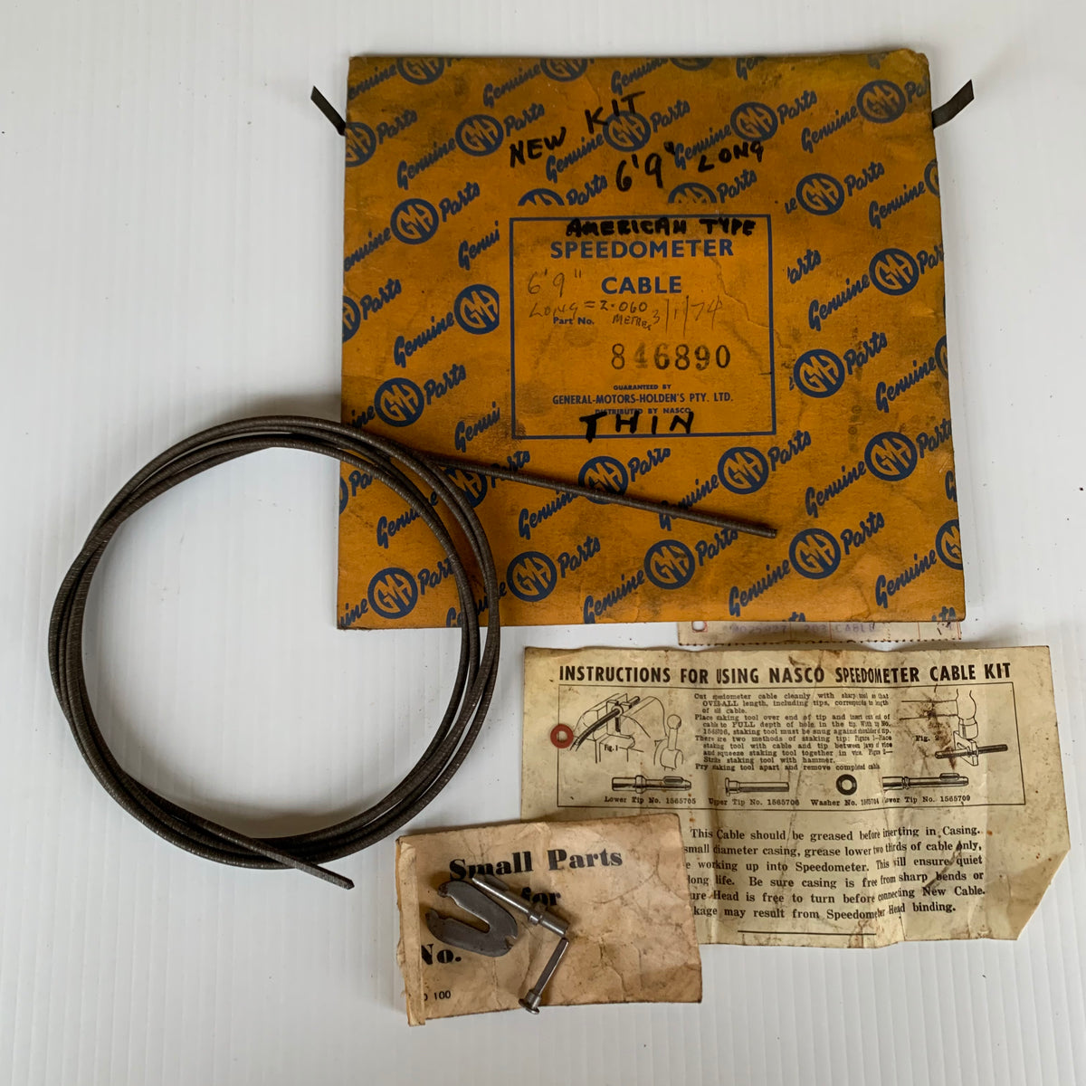 NOS Genuine GMH Nasco Inner Speedometer Speedo Cable Kit 846890 1937 ...