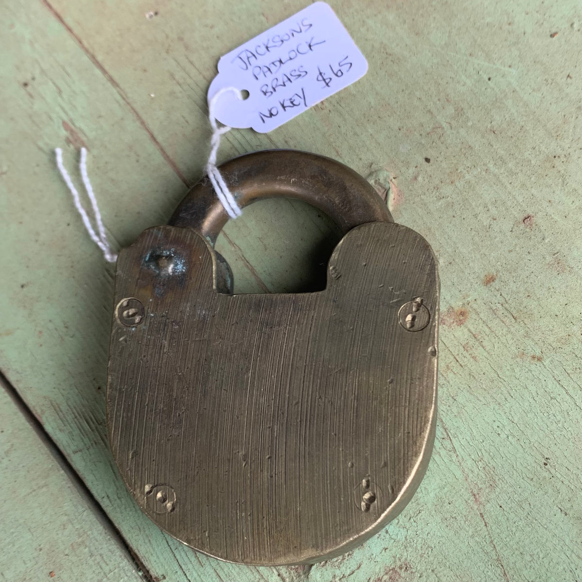 Vintage Ex Mine Brass Padlock By Jackson’s of Launceston, Tasmania ...